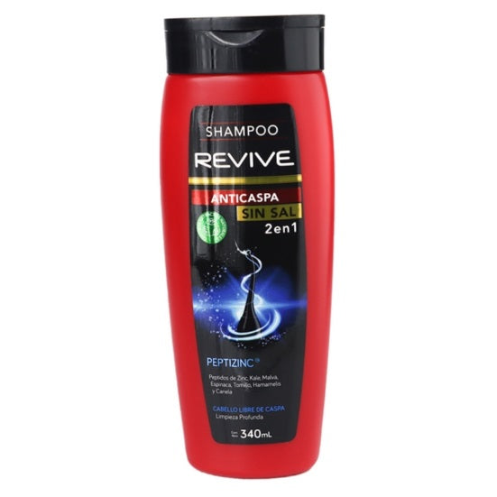 REVIVE SHAMPOO ANTICASPA SIN SAL PEPTIZINC HIDRATACION PROFUNDA 340ML – COMPRO.BO