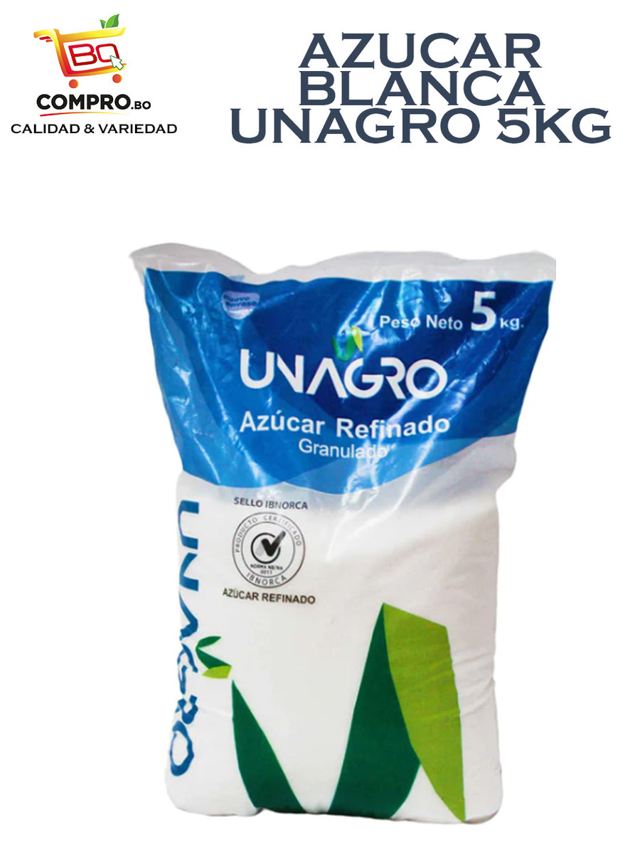 AZUCAR BLANCA UNAGRO 5KG – COMPRO.BO