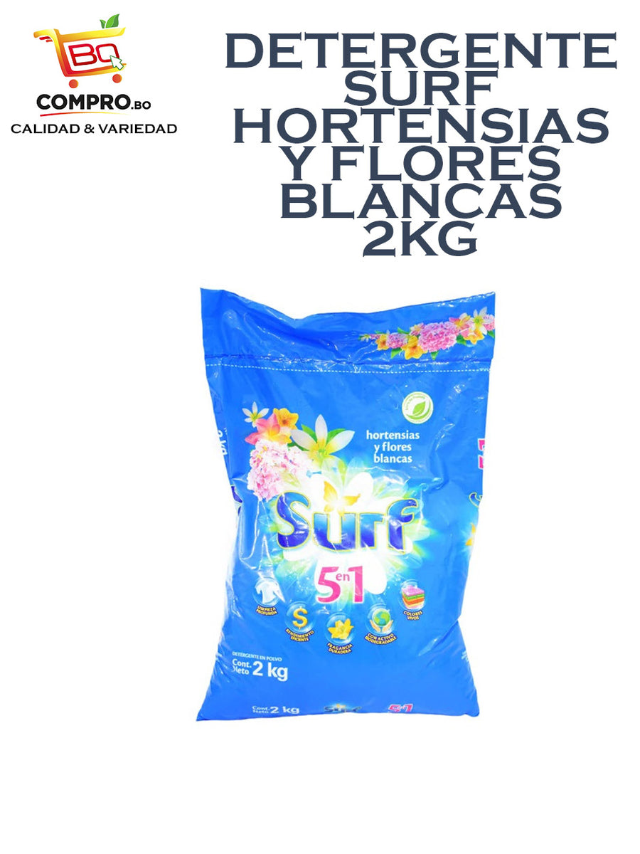 DETERGENTE SURF HORTENSIAS Y FLORES BLANCAS 2KG – COMPRO.BO